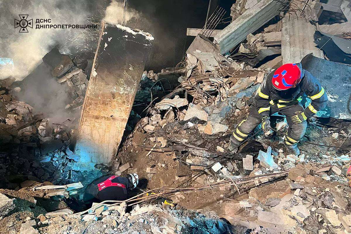 У Дніпрі завершили аварійно рятувальні роботи на місці удару «Шахедом ситуація на ранок 24